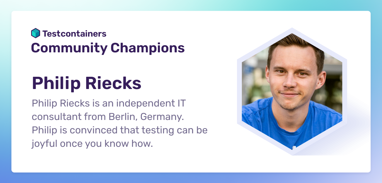 Community Champion: Philip Riecks Community Champion: Philip Riecks