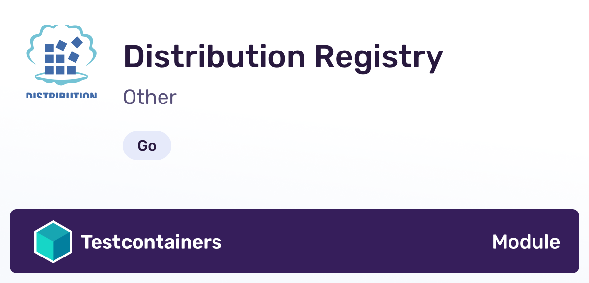 Testcontainers Distribution Registry Module