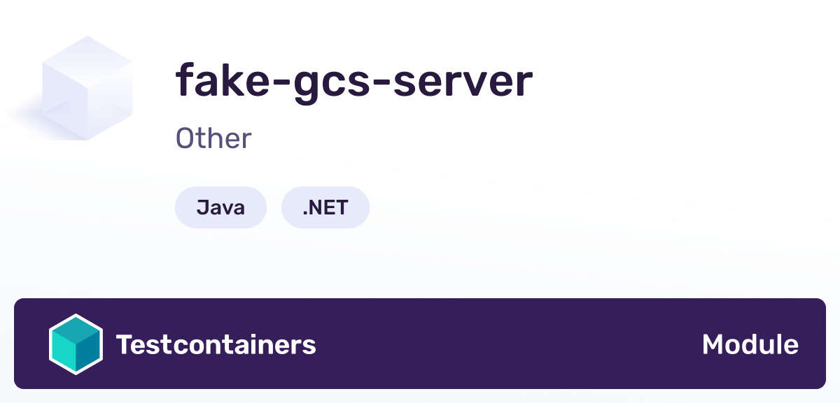 Testcontainers fake-gcs-server Module