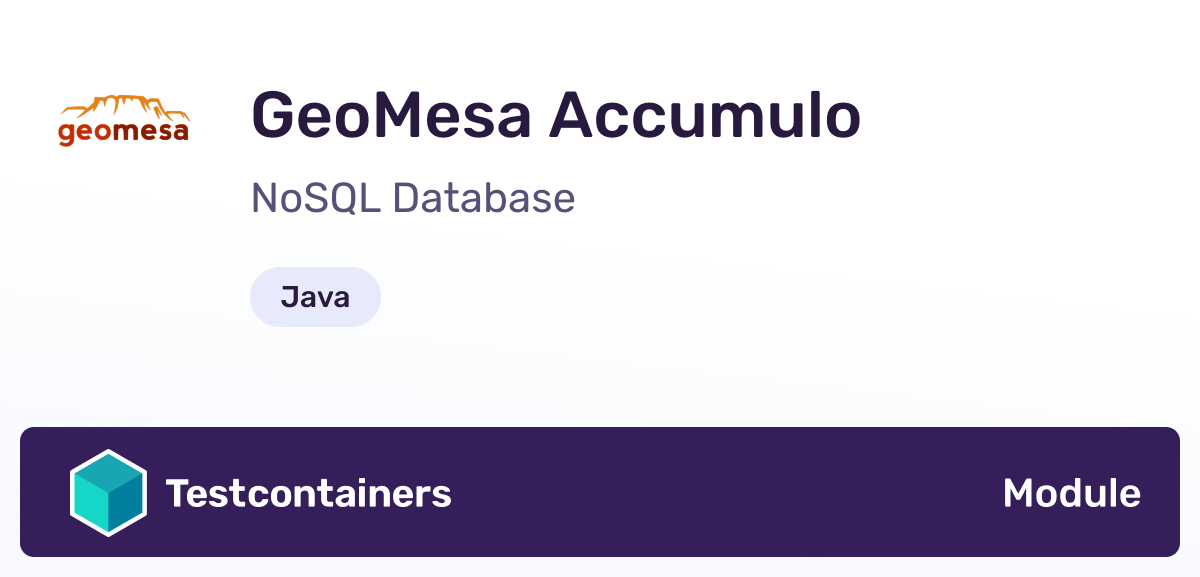 Testcontainers GeoMesa Accumulo Module