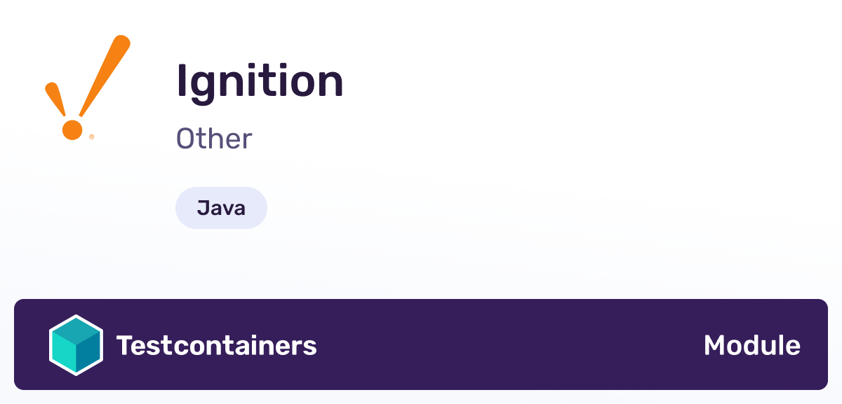Testcontainers Ignition Module
