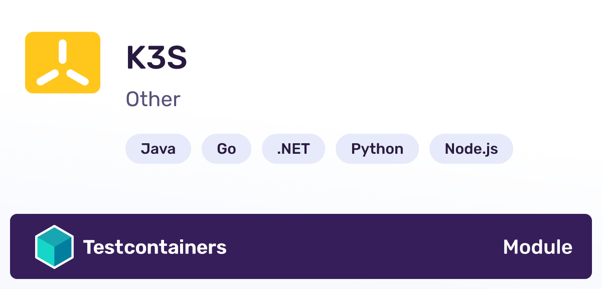 Testcontainers K3S Module