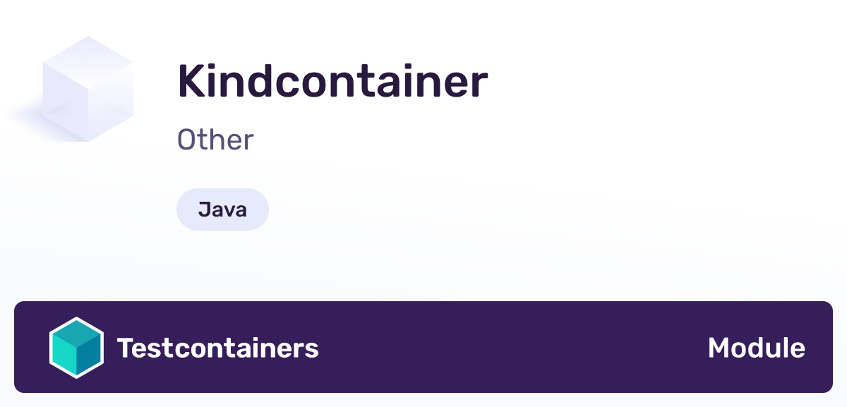 Testcontainers Kindcontainer Module